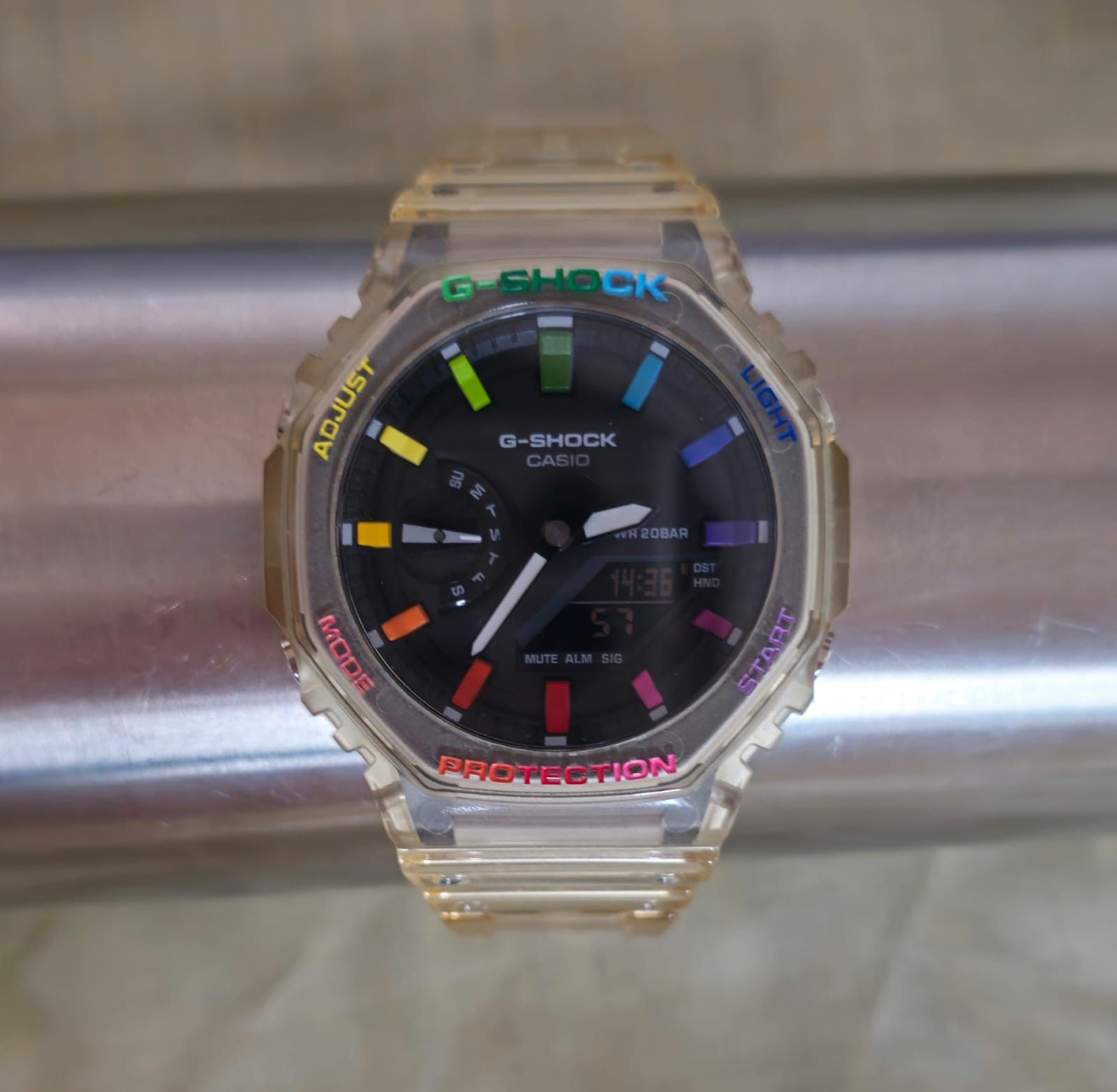 Casio × G Shock Casio G Shock "Casioak" GA-2100SKE Rainbow Crystal ...