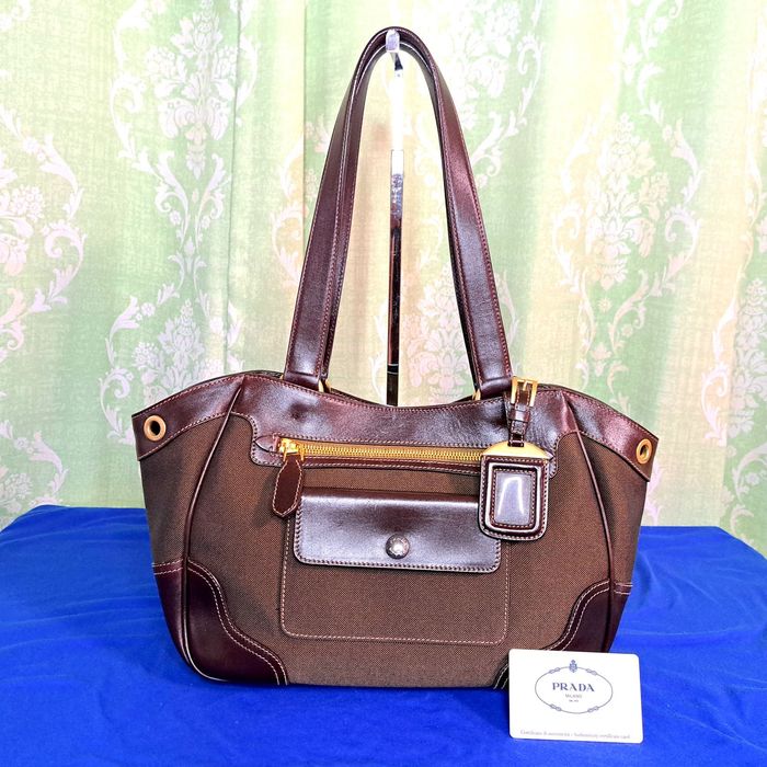 Prada PRADA MILANO DAL 1913 LOGO JACQUARD SHOULDER BAG | Grailed