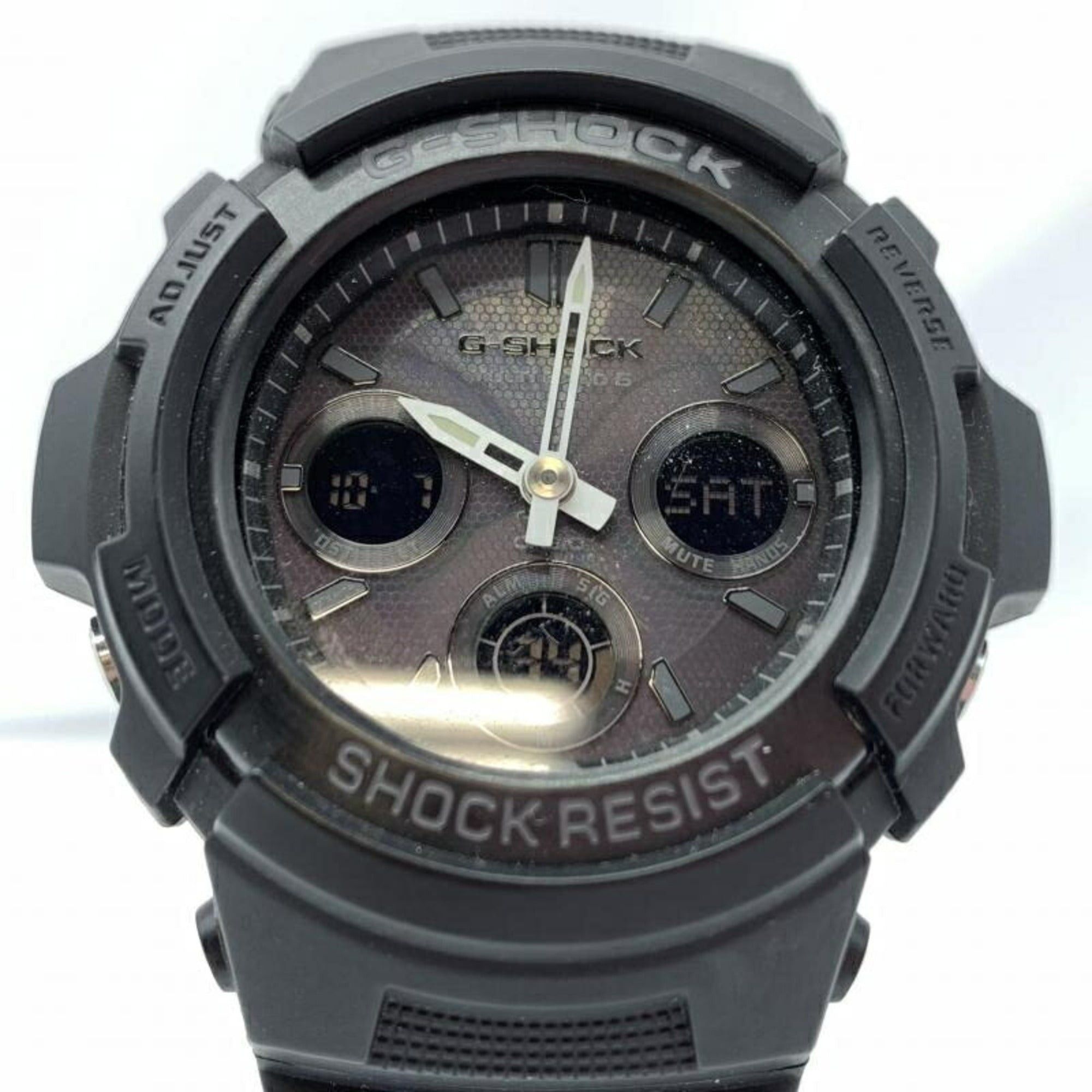 Casio CASIO G-SHOCK AWG-M100B-1A G-Shock Radio Solar Ana-Digi Black ...