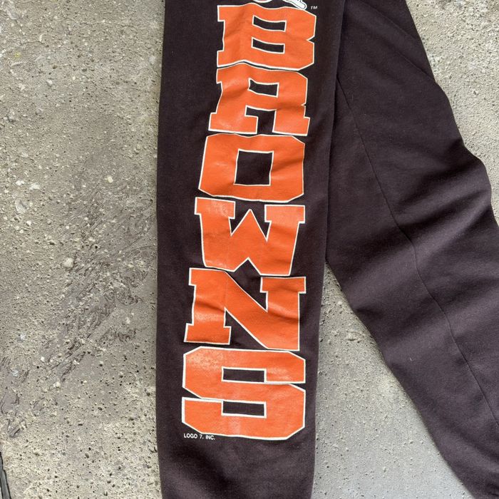 Vintage VINTAGE 90s CLEVELAND BROWNS NFL LOGO 7 USA MADE SWEATPANTS ...