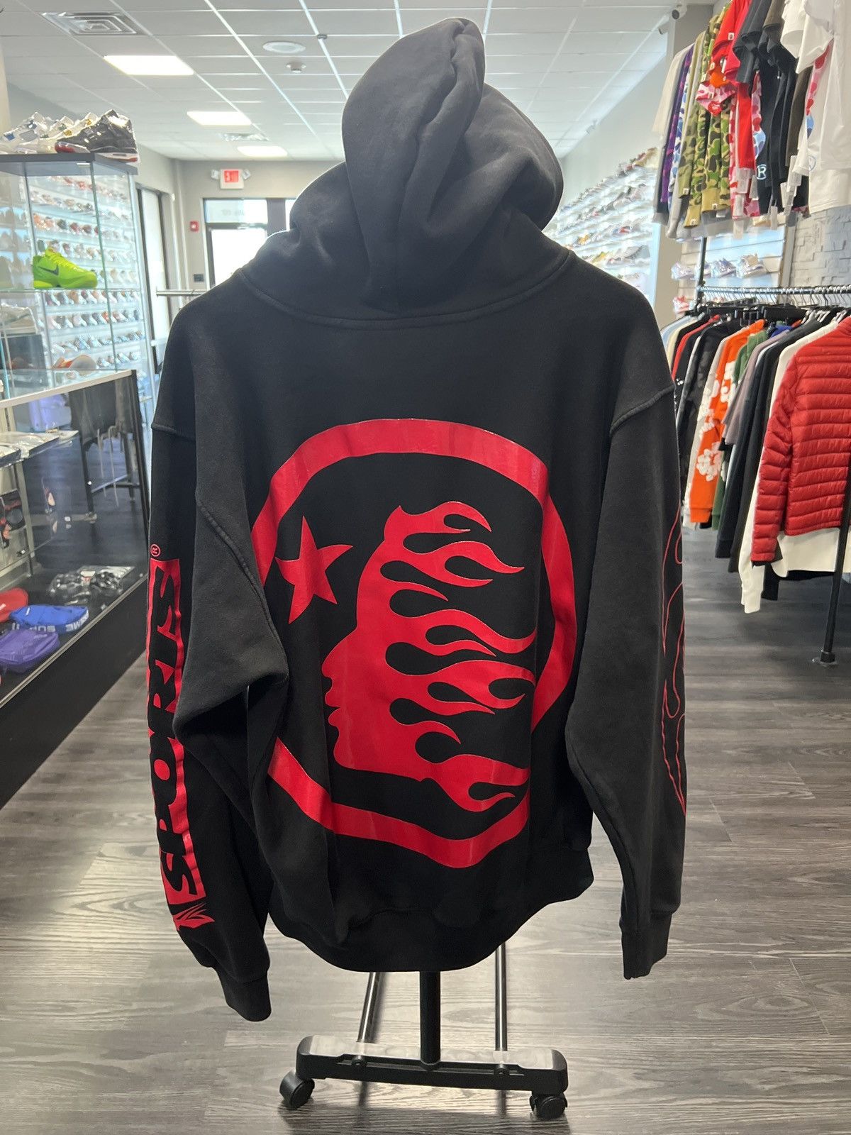 HELLSTAR Hellstar Studios Sports Future Flame Black Hoodie | Grailed