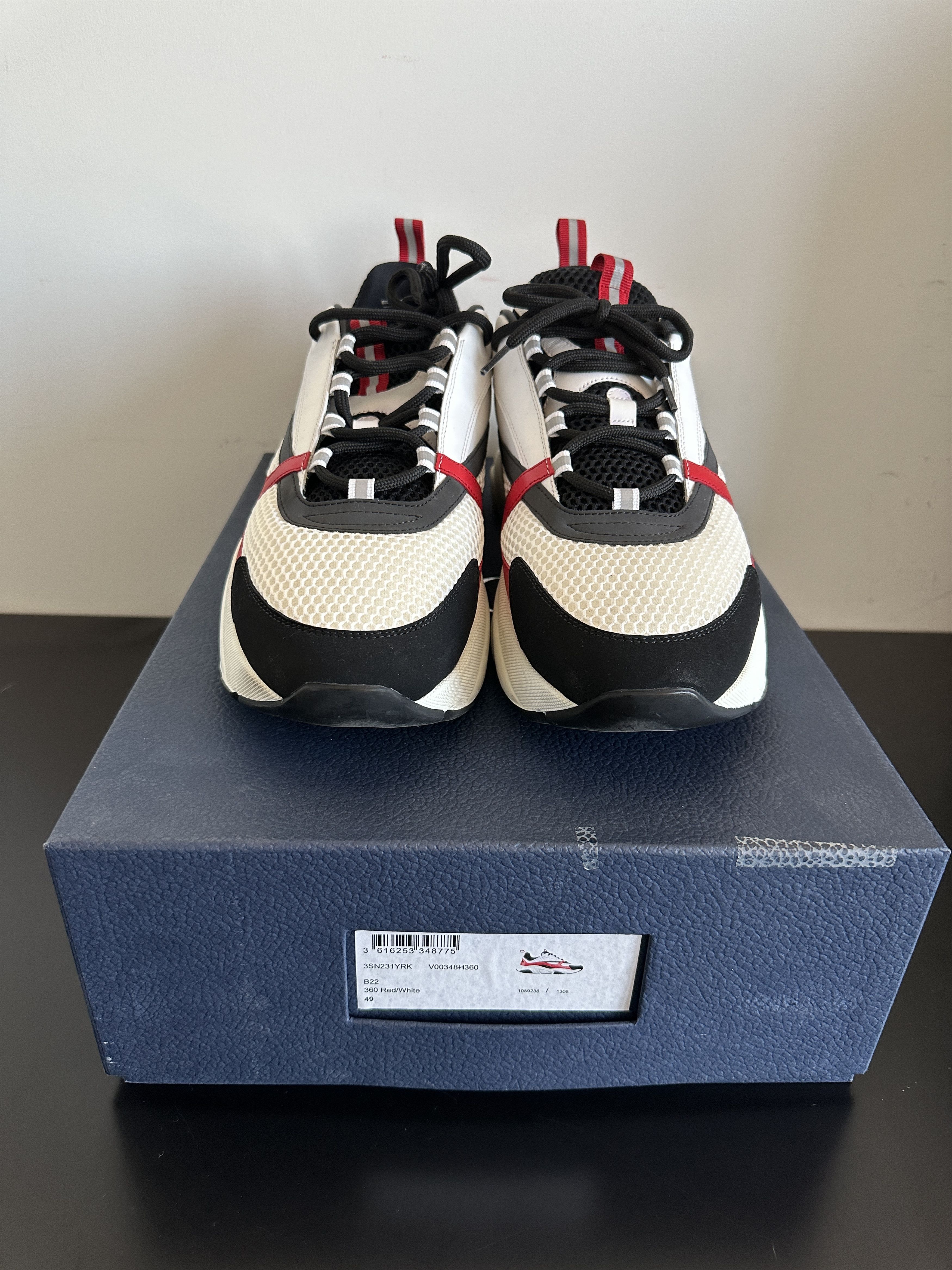 Dior Christian Dior B22 Red / White Technical Mesh | Grailed