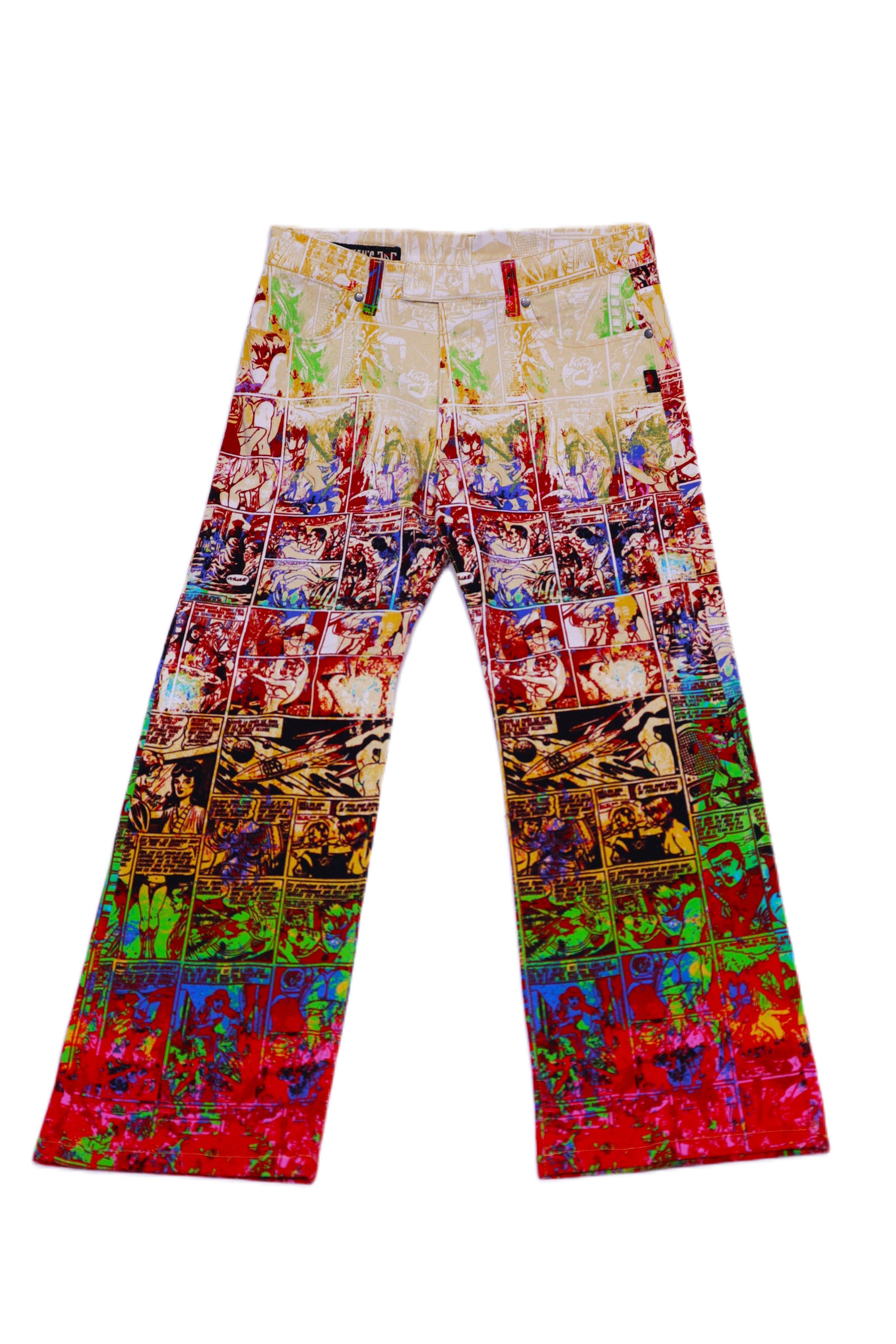 Jean Paul Gaultier Jean Paul Gautier 90s graphic cartoon print pants ...