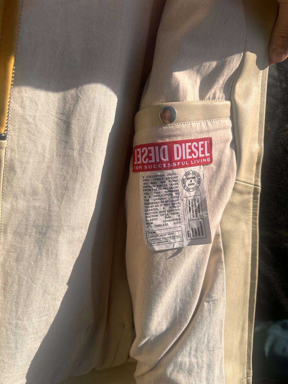 Diesel DIESEL RED TAG LEATHER JACKET | Grailed
