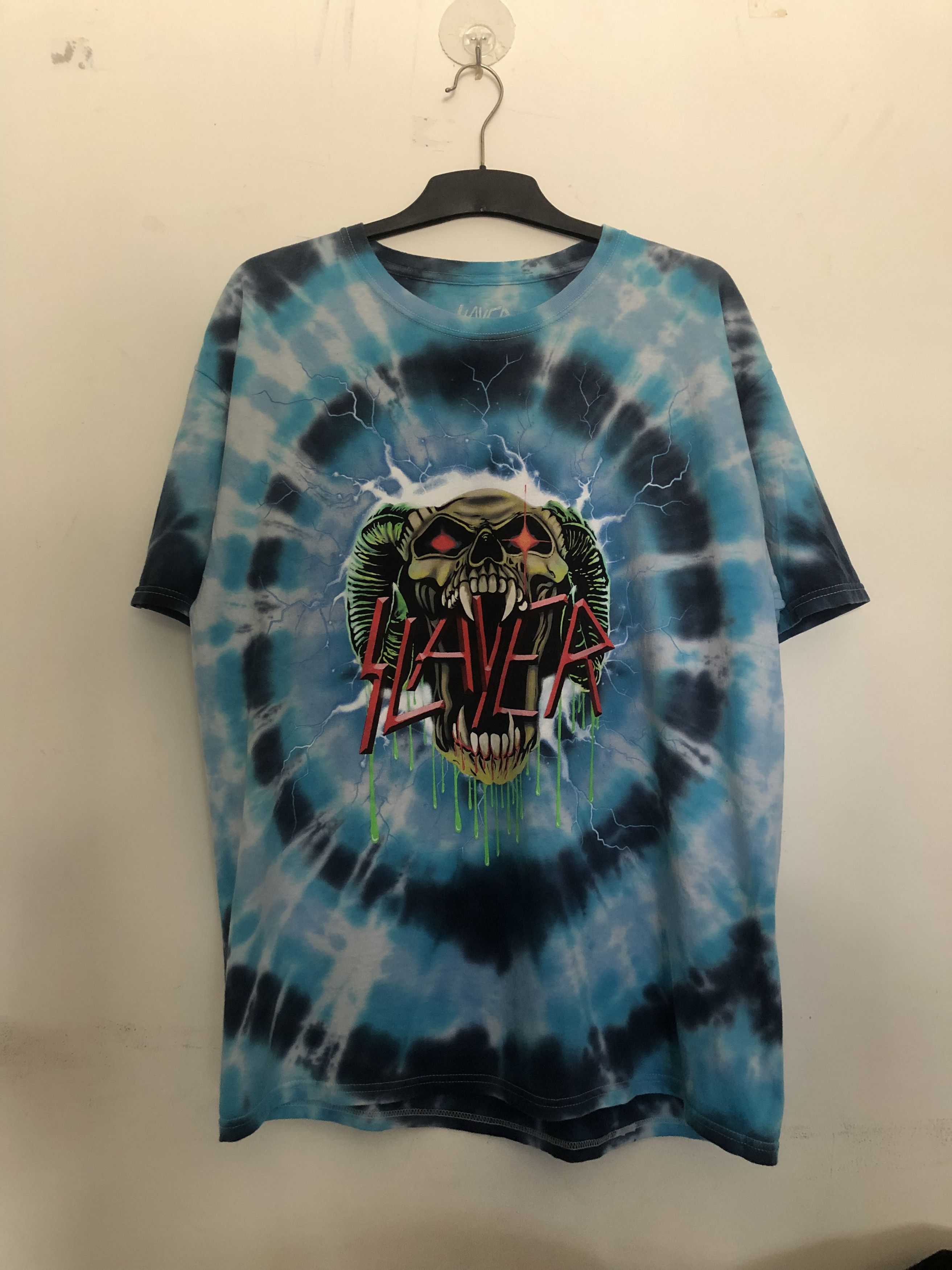 Band Tees × Slayer Slayer Electric Demon Tiedye Tshirt | Grailed