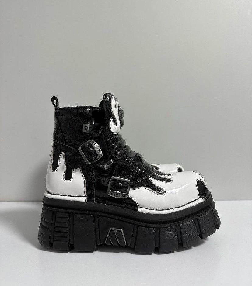 Avant Garde × New Rock × Vintage Vintage New Rock Flame leather boots ...