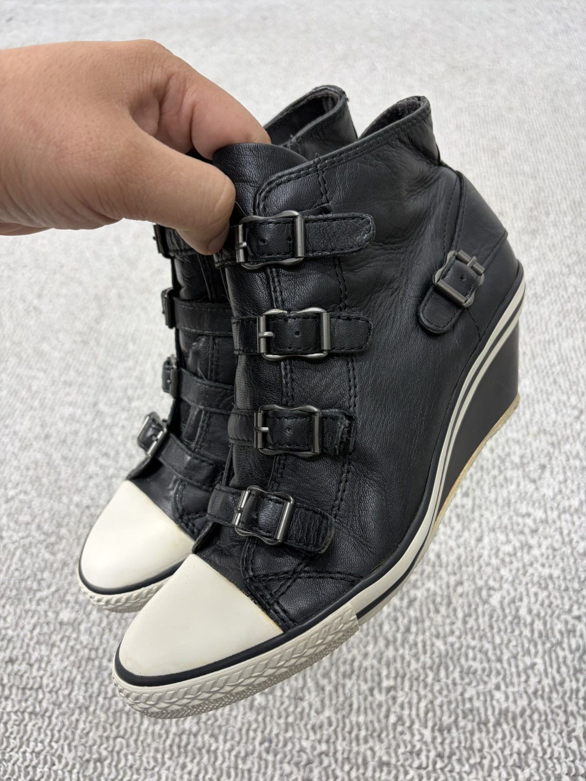 ASH Ash Wedge Genial Buckled Leather Size 39 | Grailed