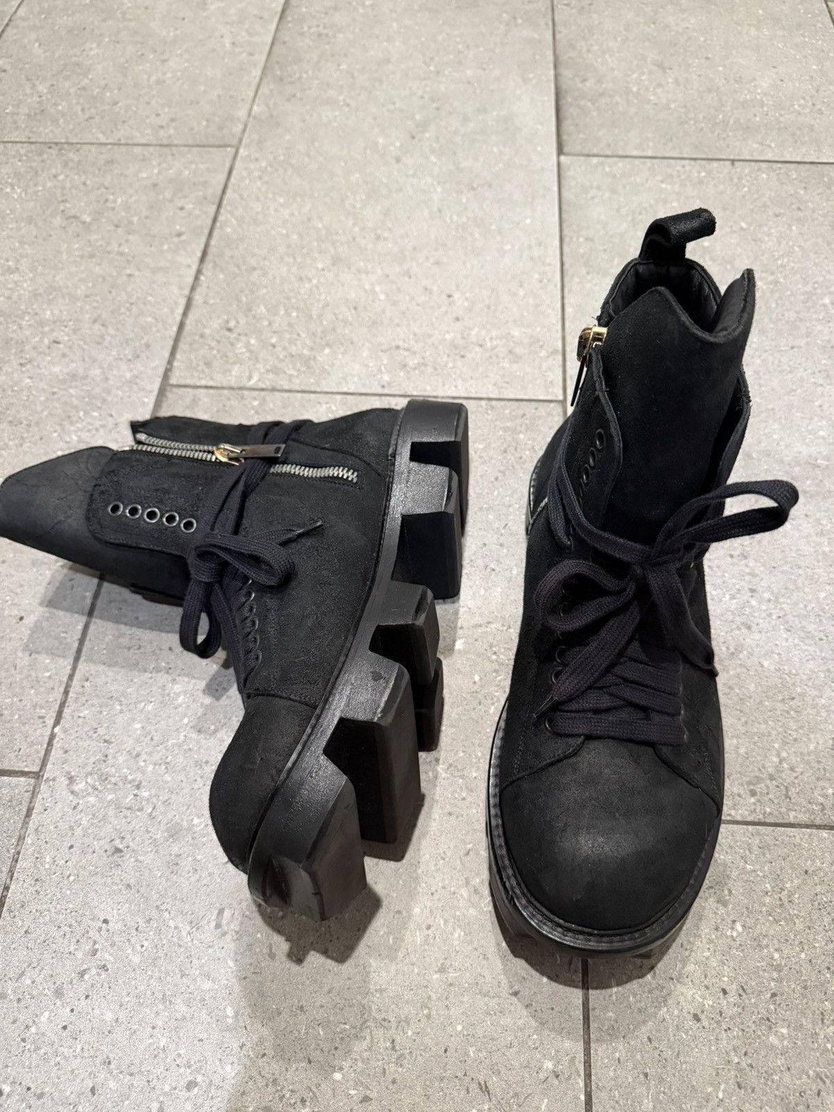 Rick Owens Rick Owens FW13 'PLINTH' megatooth boots | Grailed