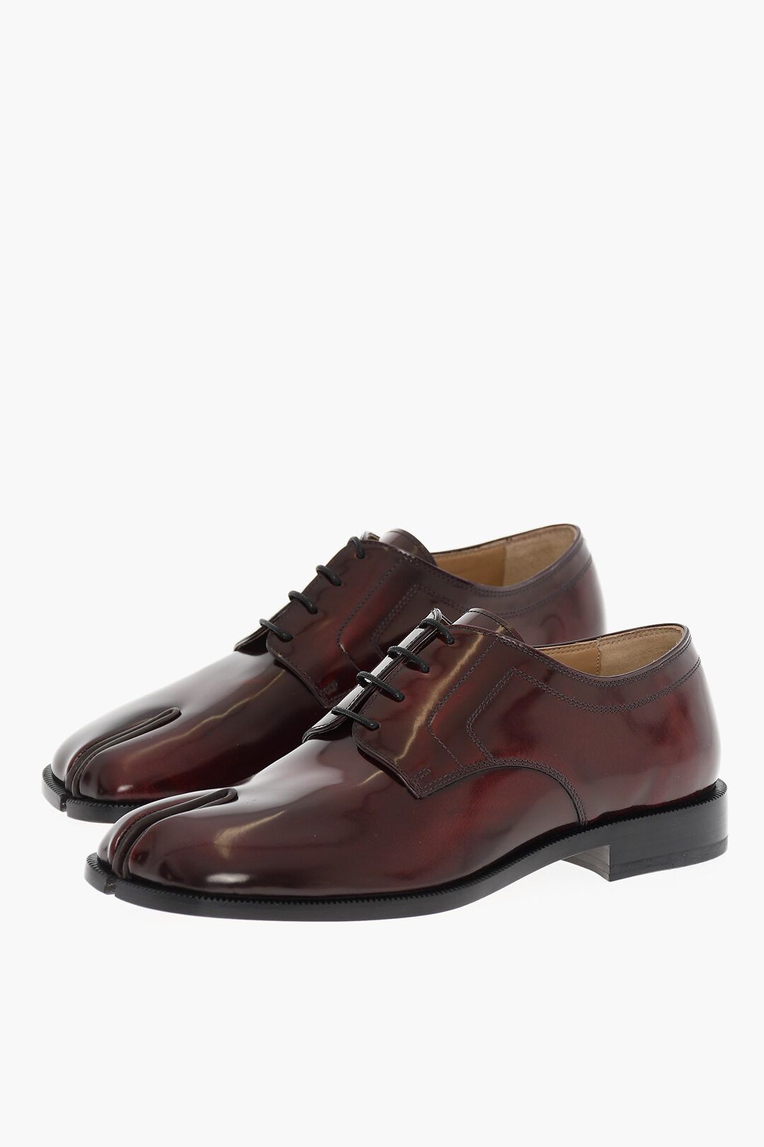 Maison Margiela o1w1db10525 Tabi Derby Shoes in Dark Brown | Grailed
