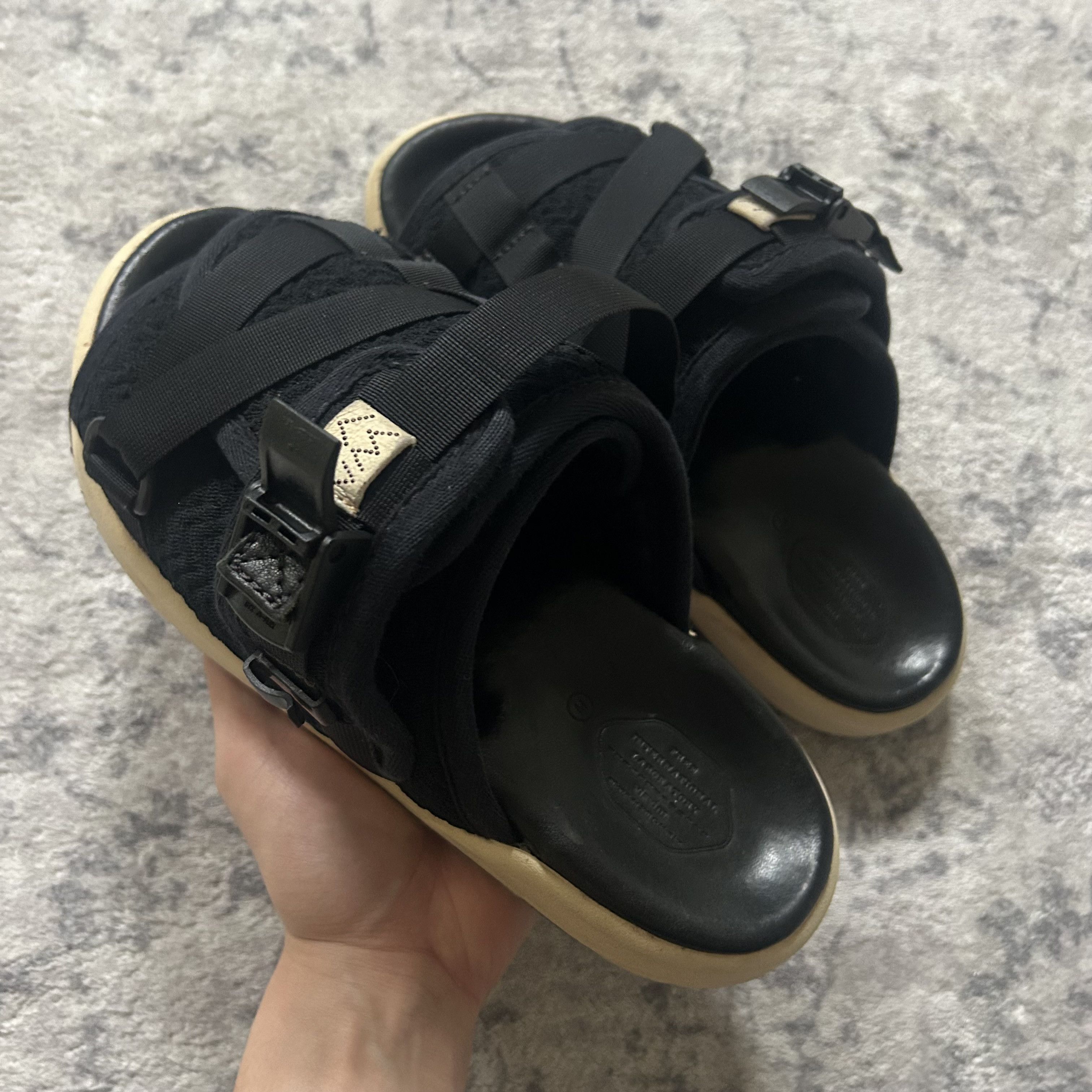 Visvim Visvim Christo Sandals Black & Cream | Grailed