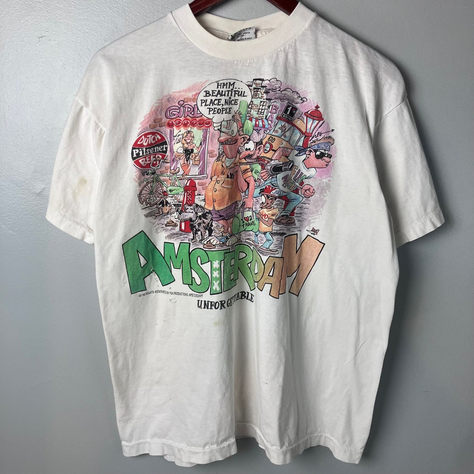 Hanes × Vintage Vintage 1990s Amsterdam is Unforgettable Cartoon Comedy ...