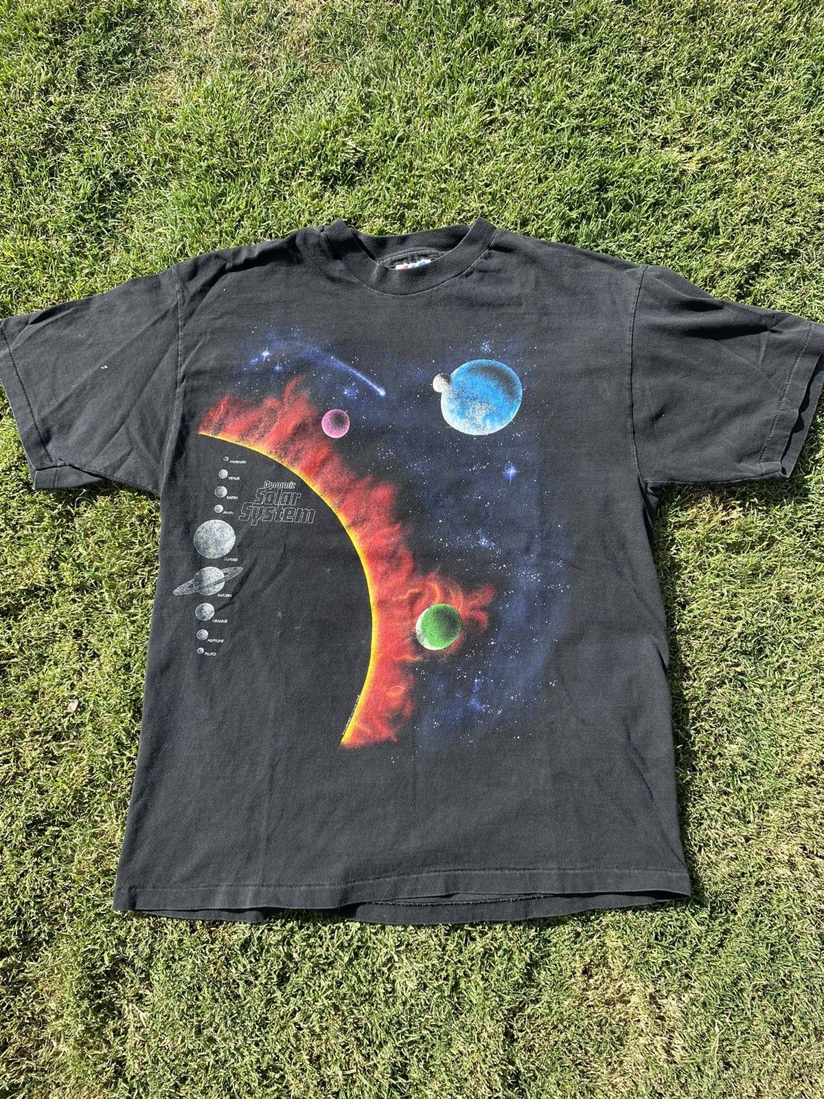 Space Craft × Streetwear × Vintage Vintage 1990 dynamic solar system ...