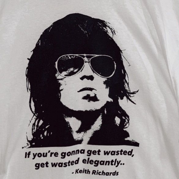 Vintage Keith Richard’s vintage get wasted elegantly soft tee XL | Grailed