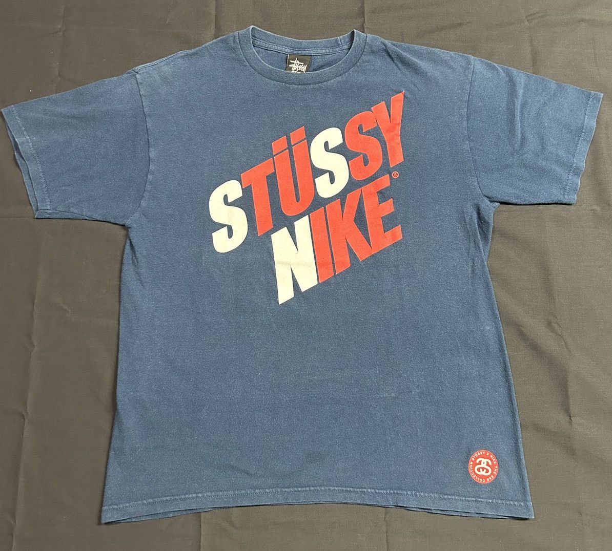 Nike Stussy x Nike Vintage Y2K T Shirt SS Collection Blue/Re | Grailed