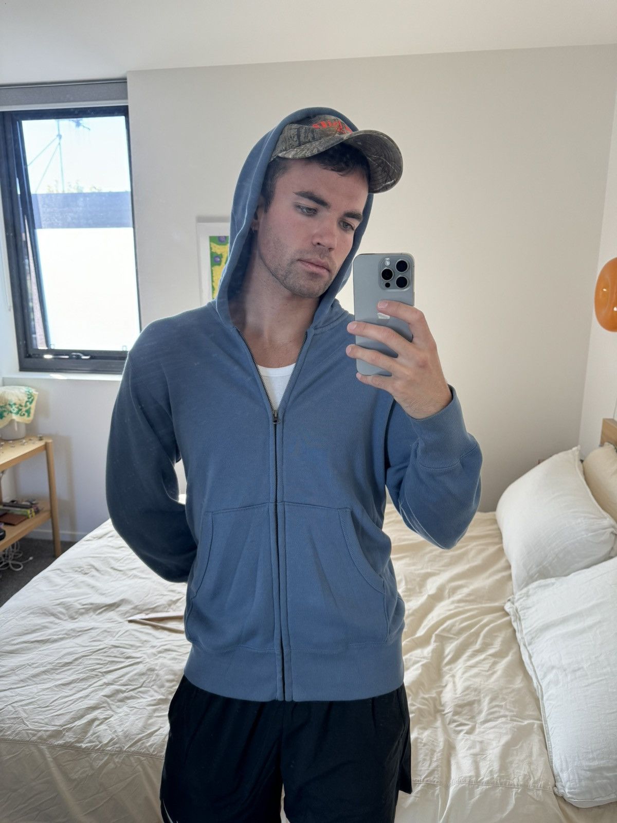 Uniqlo Baby Blue Zip-Up Hoodie | Grailed