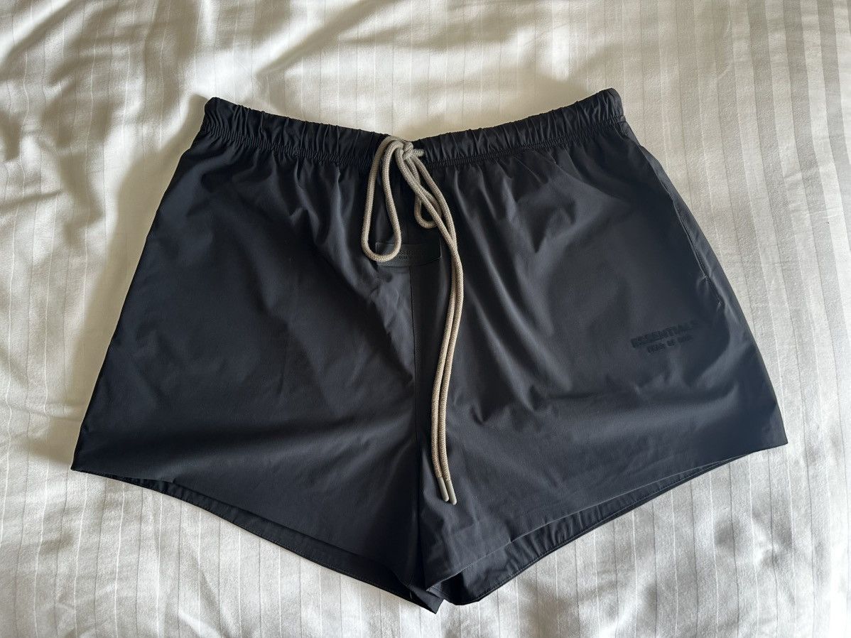 Fear of God Essentials nylon shorts black | Grailed