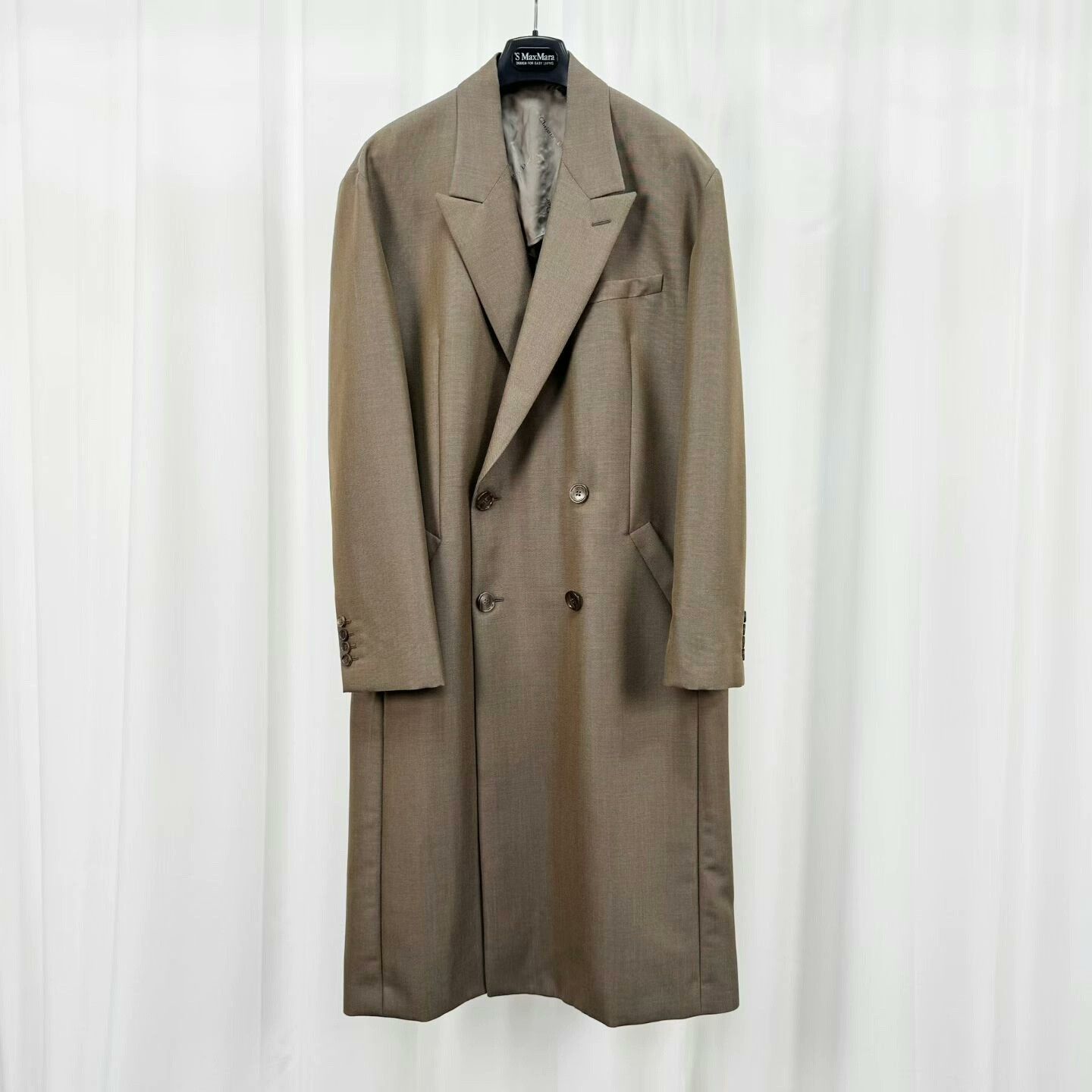 Dior dior double-breasted wool coat in coffee color | Grailed