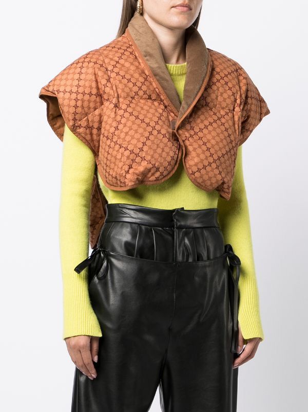 Celine Rare CELINE Cropped Padded Plaid Bolero Jacket | Grailed