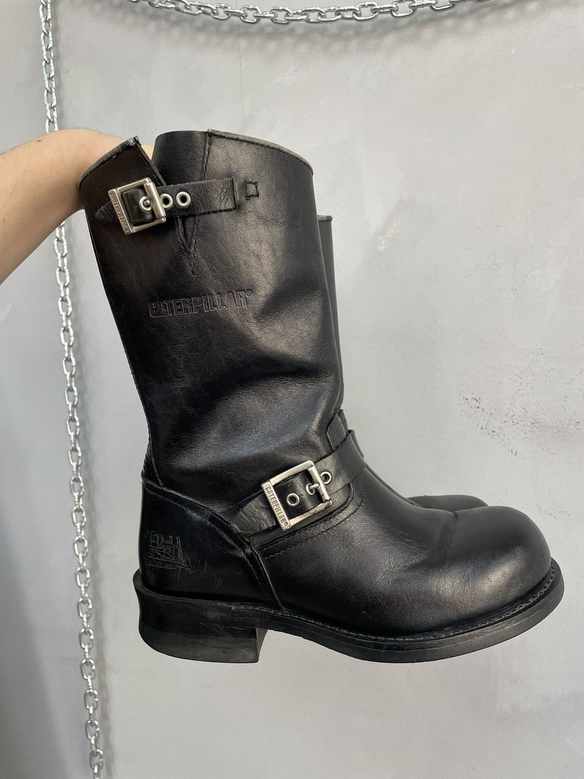 Caterpillar Leather avant garde engineered boots hype 90s guidi style ...