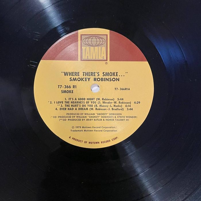 Blank Smokey Robinson - When There's Smoke LP vintage vinyl record ...