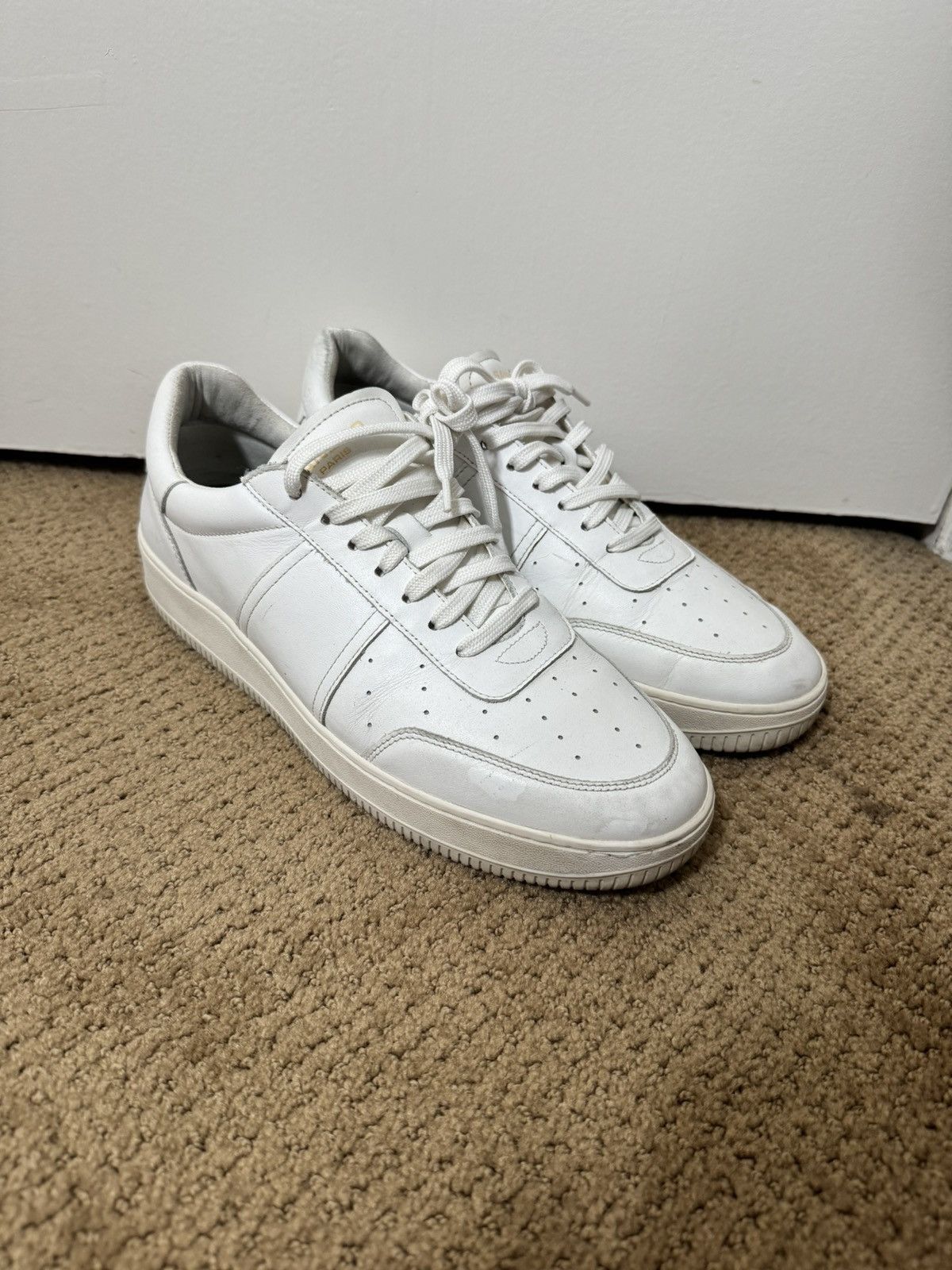 Sandro Sandro white leather luxury low top sneakers | Grailed