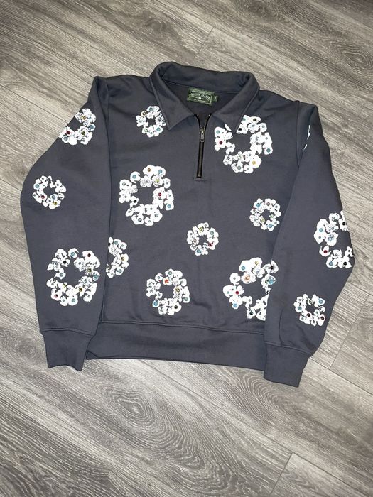 DENIM TEARS Denim tears rhinestone half zip | Grailed