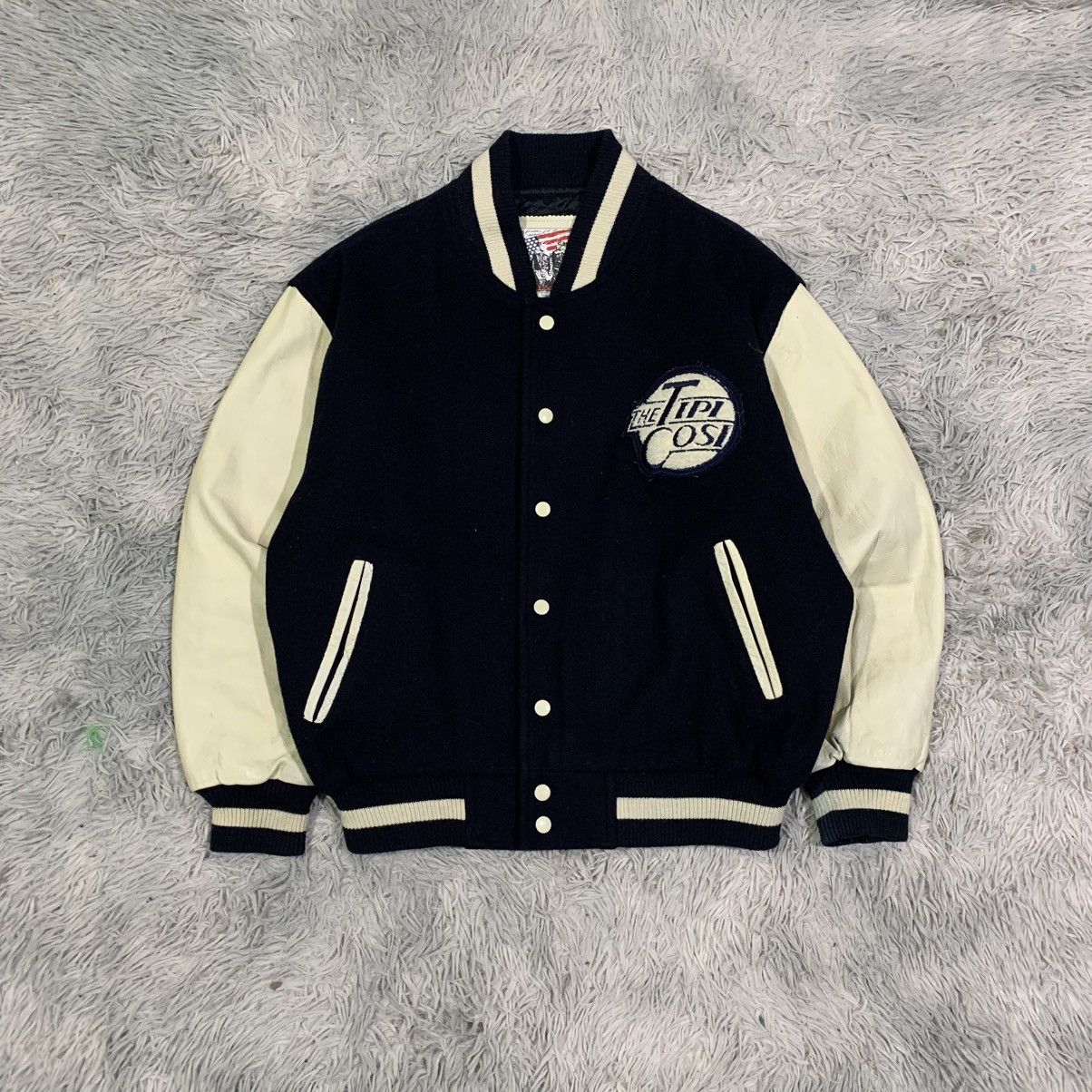 Vintage Vintage tipicosi leather wool varsity jacket | Grailed