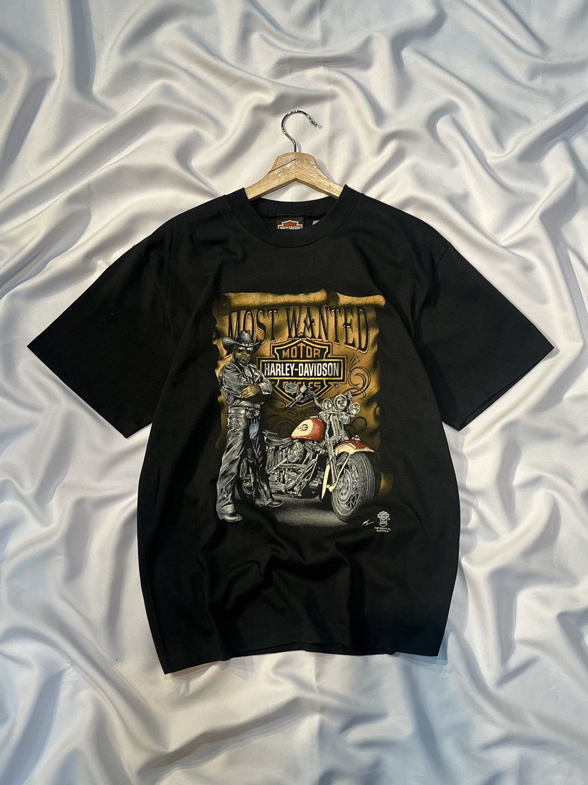 Vintage 1992, VINTAGE 3D EMBLEM HARLEY DAVIDSON MOST WANTED | Grailed