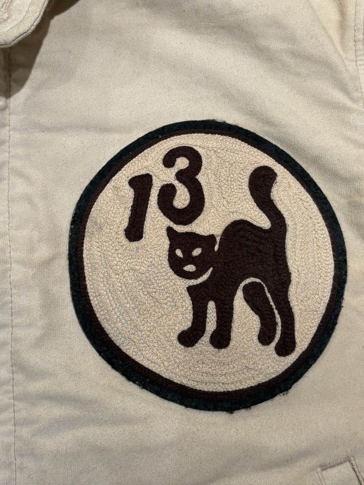 RRL Ralph Lauren DOUBLE RL RRL RALPH LAUREN DECK JACKET EMBROIDERED CAT SMALL | Grailed