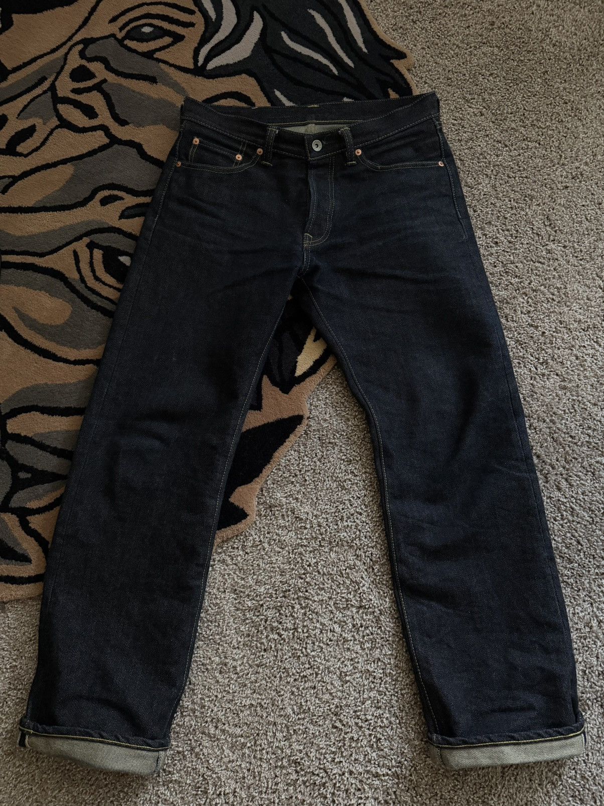 Iron Heart Iron Heart 634S straight leg 21oz selvedge denim size 33 ...