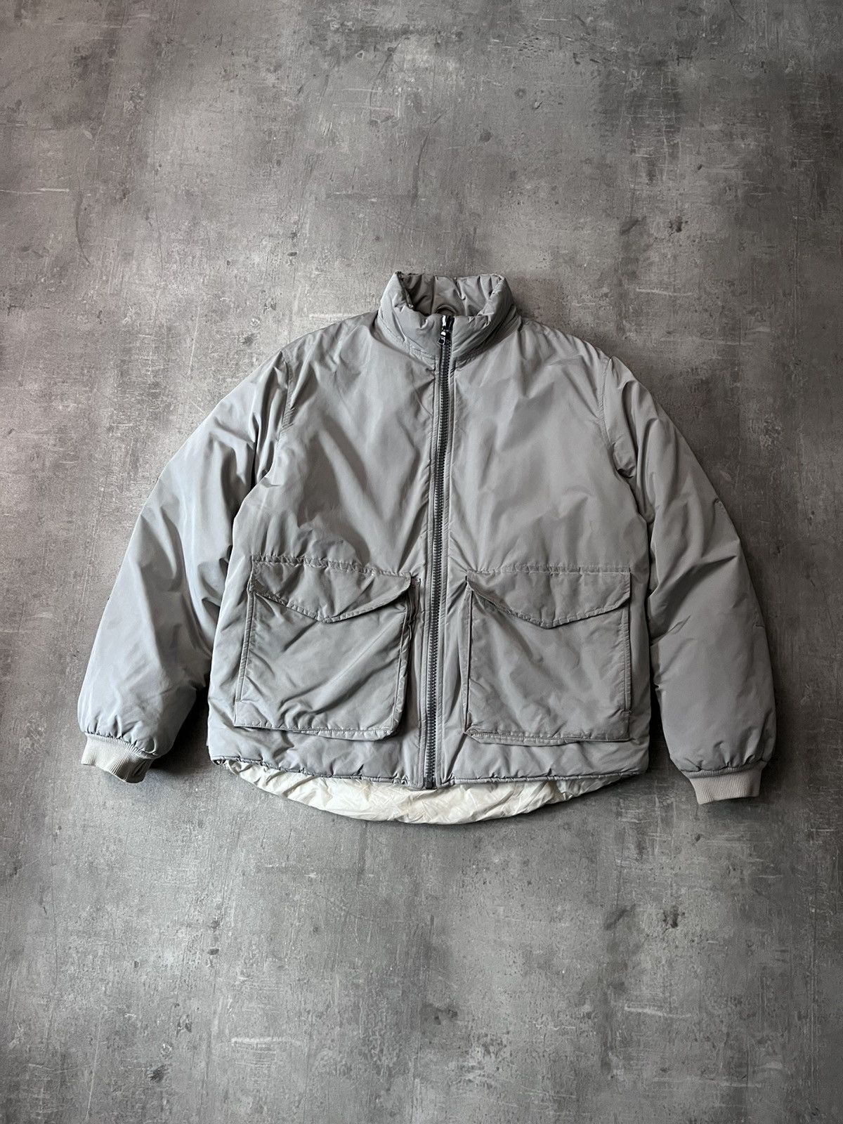 Our Legacy Our Legacy Silver Bullet puffer funnel jacket grey | Grailed