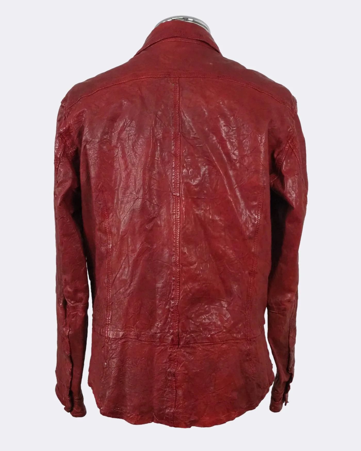 Diesel Men's Diesel 'Loslo' Red Leather Shirt Jacket $1117 | Grailed