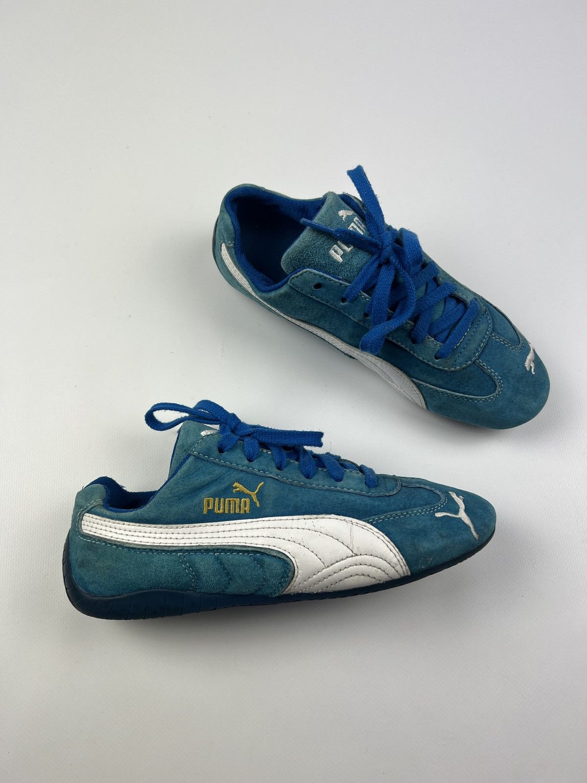 Puma Puma Speed Cat Shoes Vintage Blue Suede 38 EU Race Box | Grailed