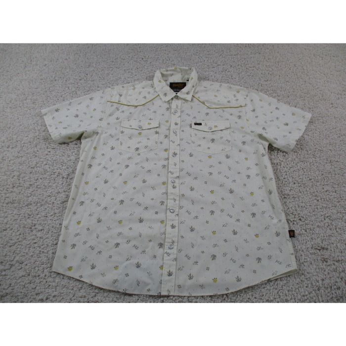 Howler Brothers Howler Brothers Shirt Mens Large Yellow Pearl Snap ...
