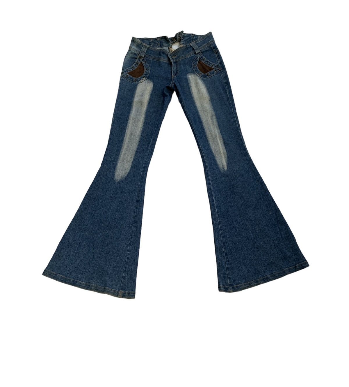 Japanese Brand × Streetwear Japanese Flare Jeans Distressed Denim Jeans ...