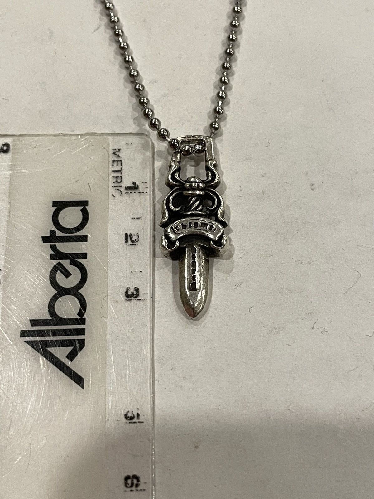 Chrome Hearts Chrome Hearts Dagger Zipper Pendant Ball Chain Necklace ...