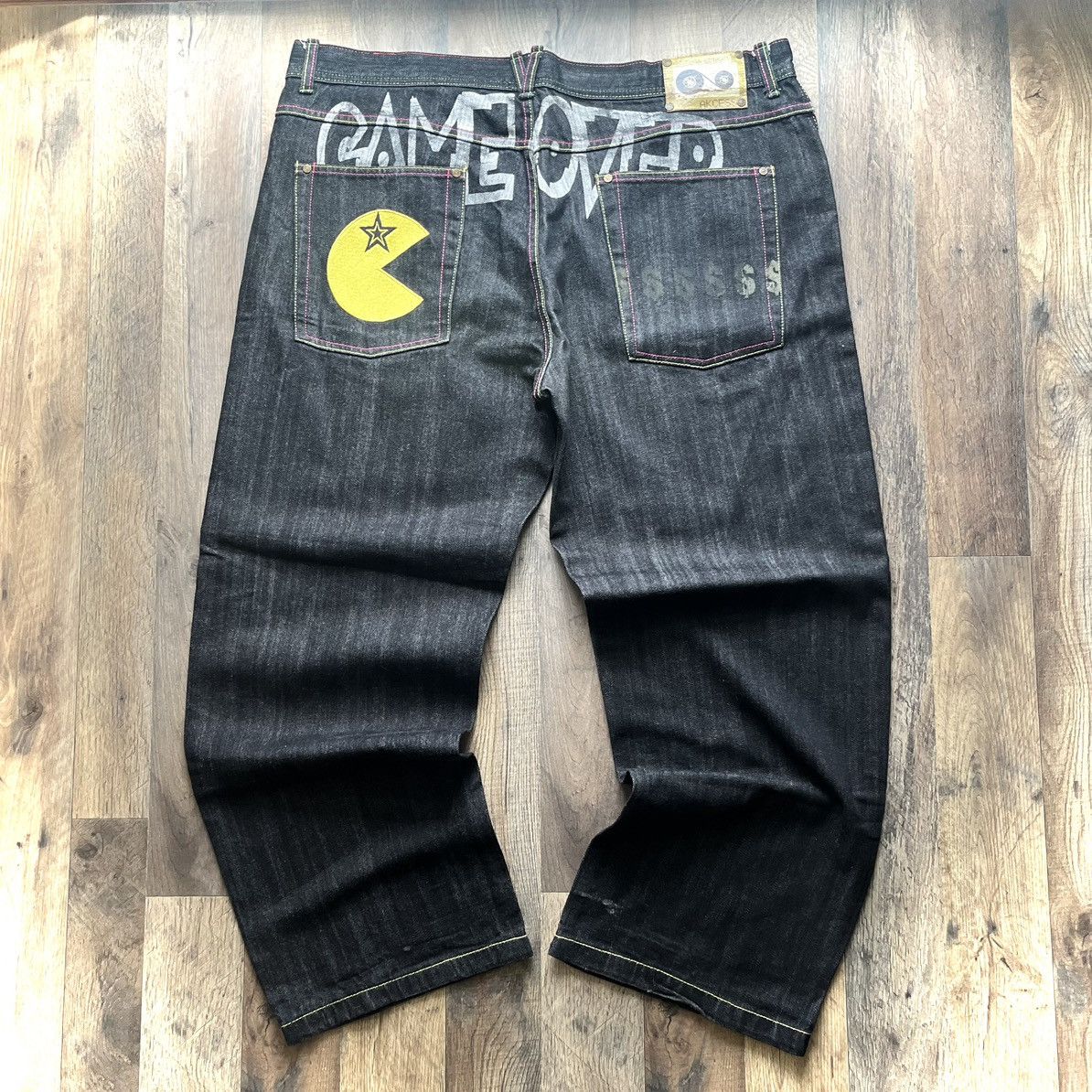 Affliction × Evisu × Vintage CRAZY Y2K Pac-Man Akademiks Evisu Style ...