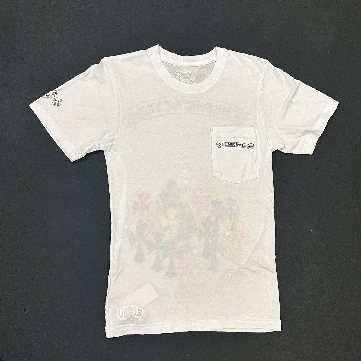 Chrome Hearts Chrome Hearts Multi Color Cross White T-Shirt | Grailed
