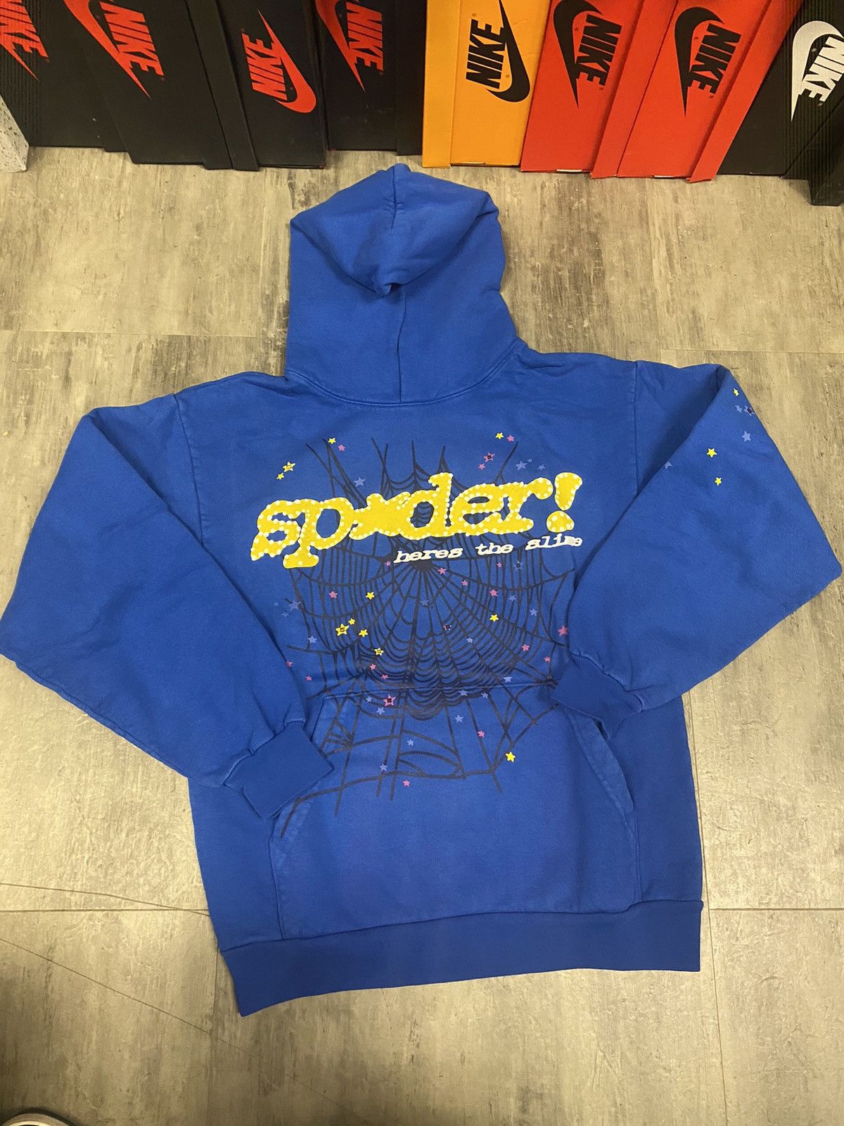 Spider Worldwide Spider royal blue hoodie medium new | Grailed