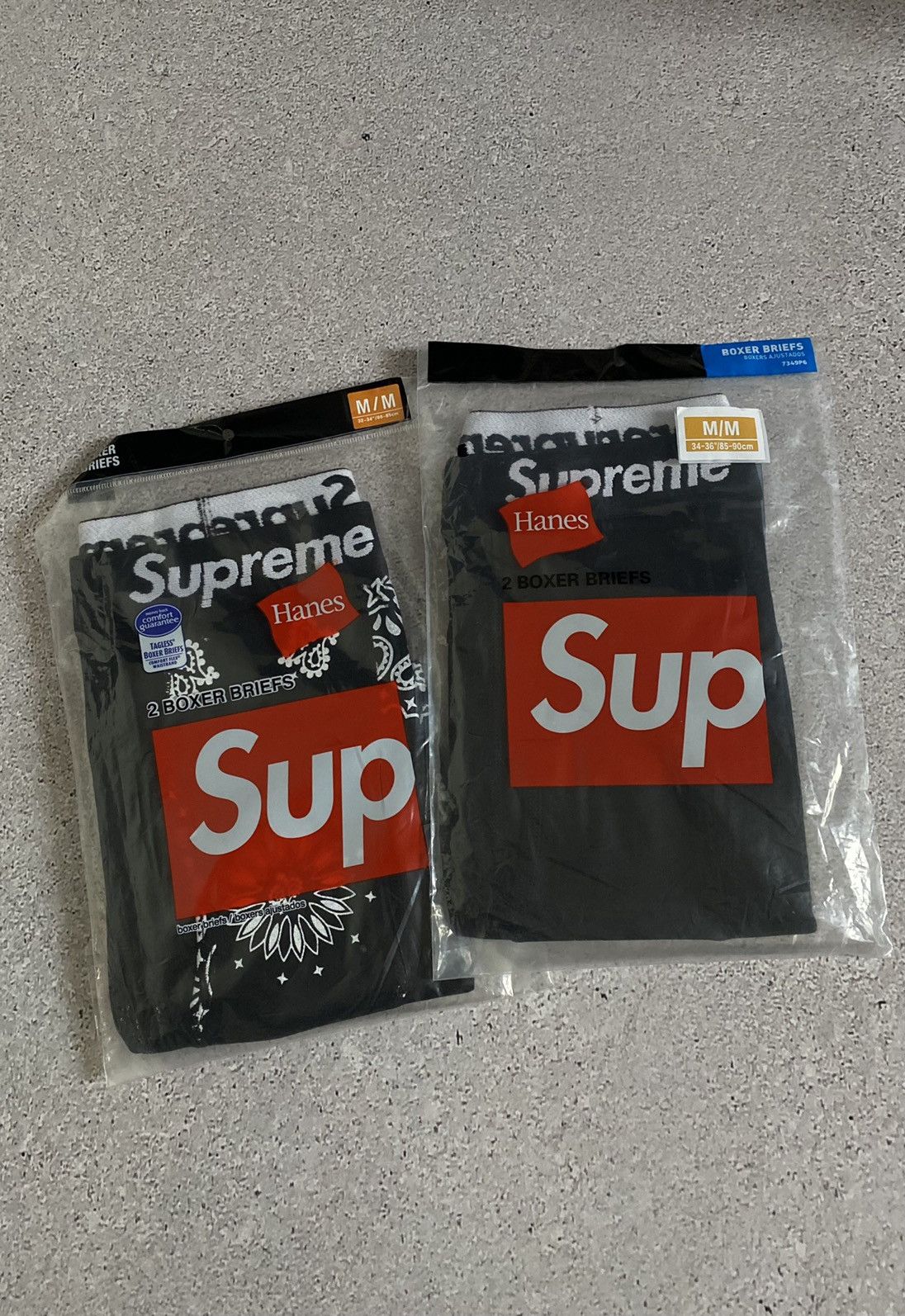 Streetwear × Supreme 2 Pairs 2 Colors Supreme Boxer Briefs Pink Leopard ...
