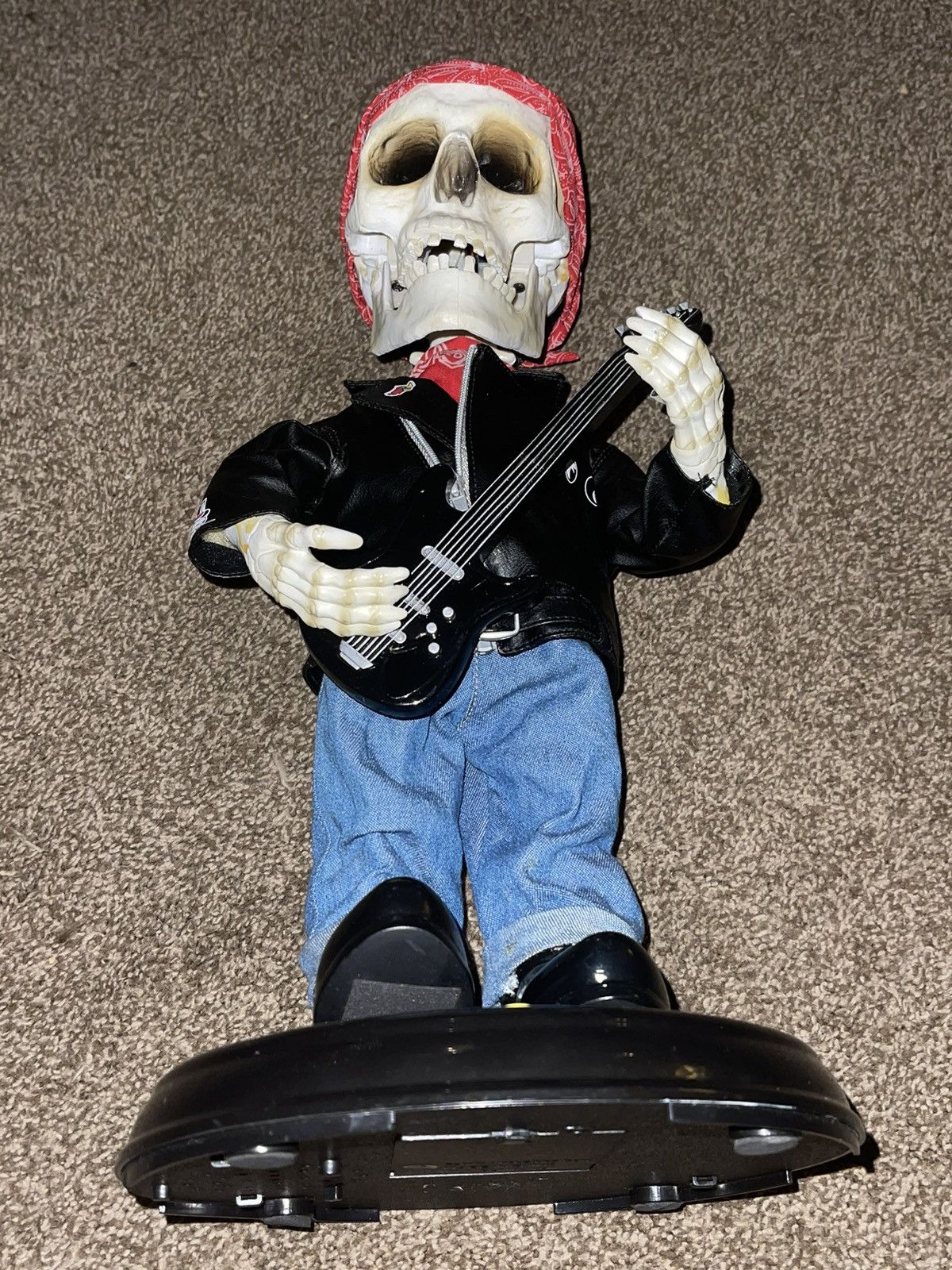 Vintage Gemmy Industries Corp. Skeleton Bandana Guitar ZZ Top Toy | Grailed
