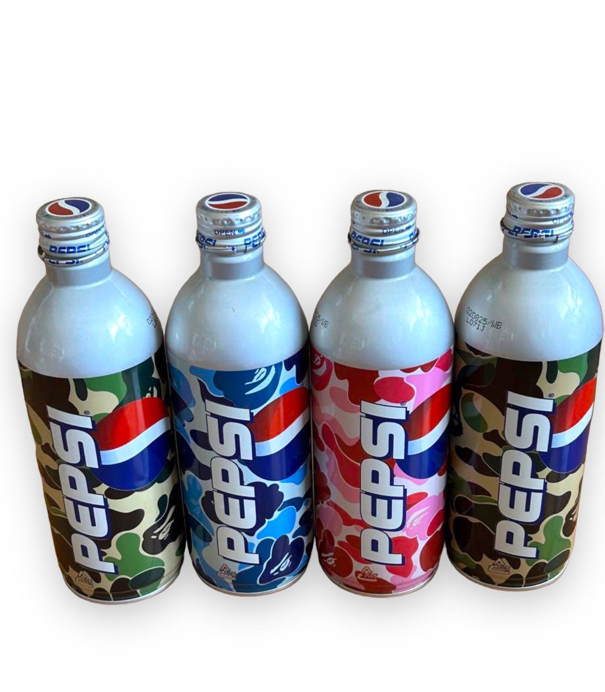 Bape BAPE PEPSI VINTAGE ABC CAMO CAN SET | Grailed