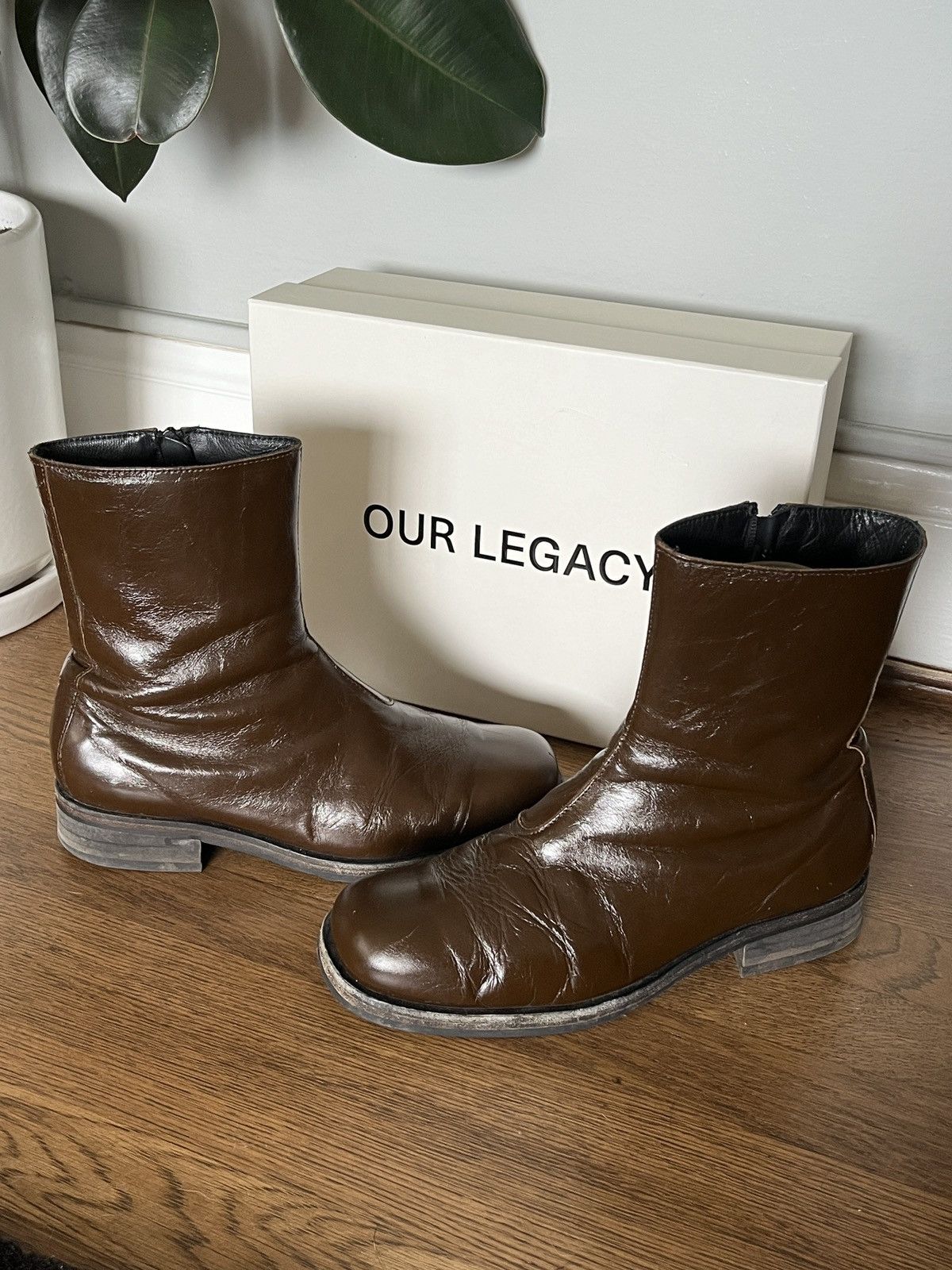 Our Legacy Our Legacy Camion Boot Olive Brown Italian Calf Leather sz10 ...