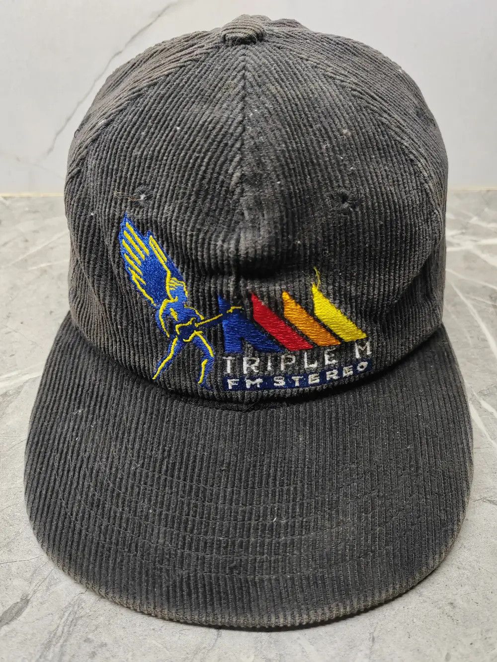 Vintage Vintage Triple M FM Stereo Corduroy Style Cap Hat | Grailed