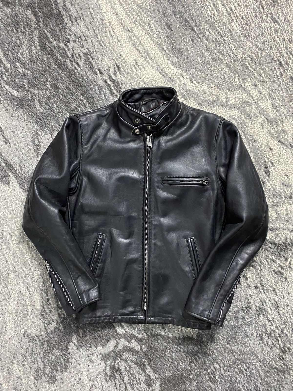 Vintage Schott 641 Steerhide Cafe Racer Motorcycle Leather Jacket | Grailed