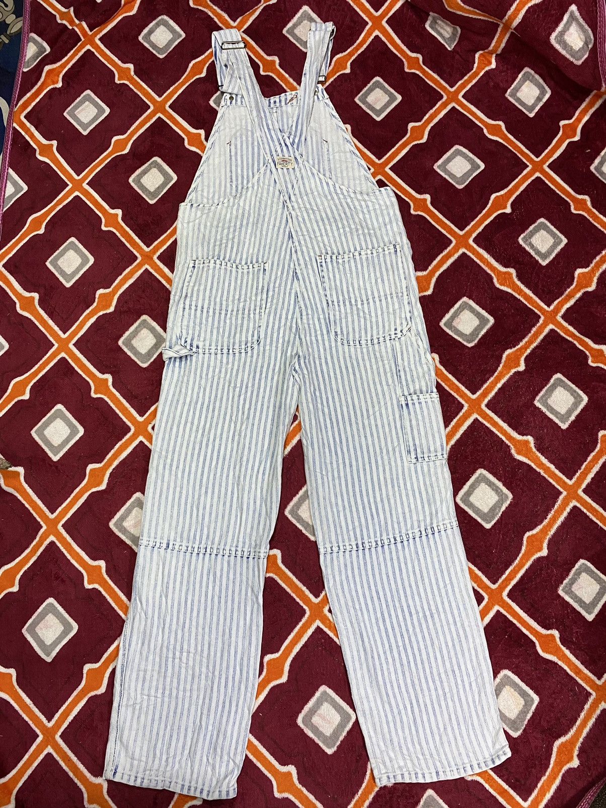 Designer × Faherty × Streetwear FAHERTY Vestbak Railroad Overalls ...