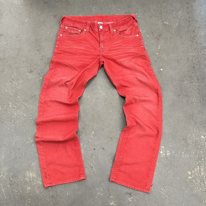 True Religion CRAZY RARE RED TRUE RELIGION BAGGY SEMATARY BLOOD CORD ...