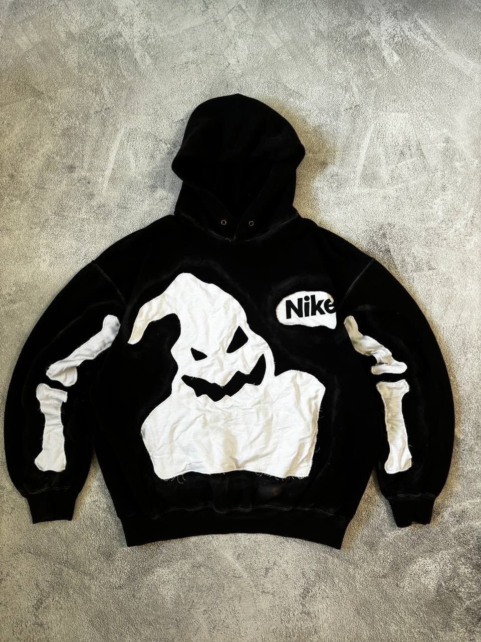 Nike Vintage Nike ghost x skeleton custom Distressed hoodie | Grailed