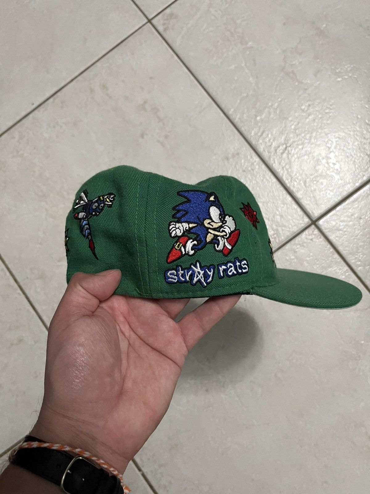 Stray Rats Sonic The Hedgehog (Sega) x Stray Rats green fitted hat S/M ...