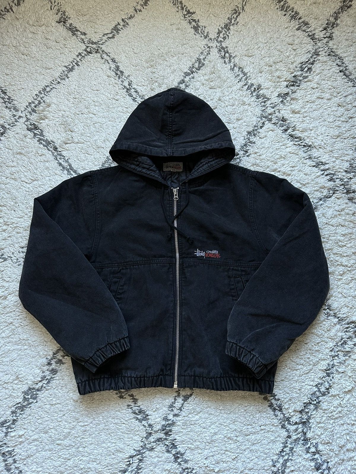 Vintage Stussy work jacket insulated canvas | Grailed